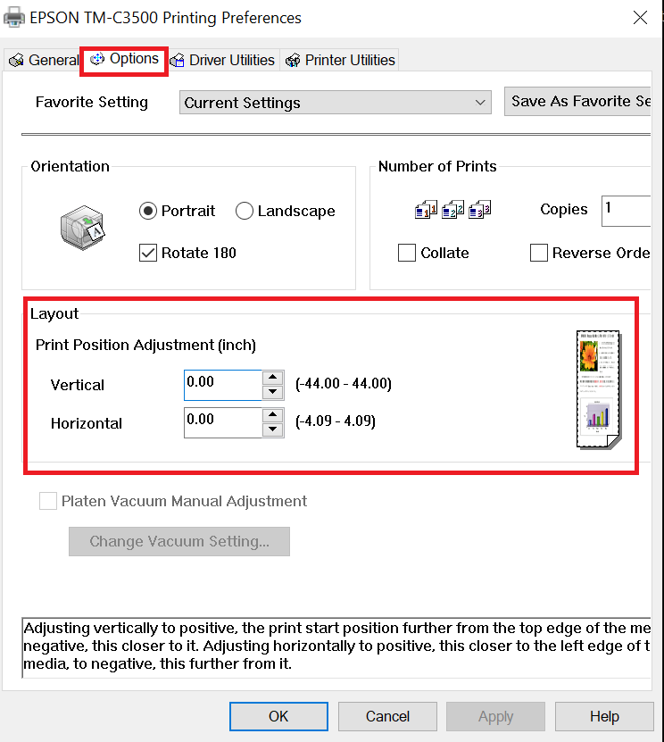 Print Position Adjustment Epson C3500 Color Printer – Expo Logic