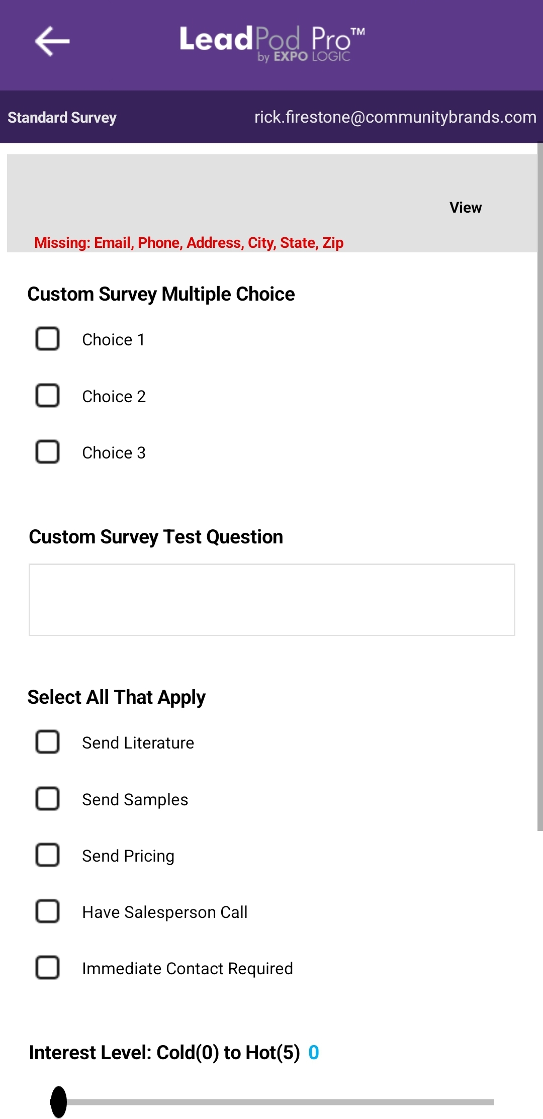 Using and Creating Custom Surveys – Expo Logic